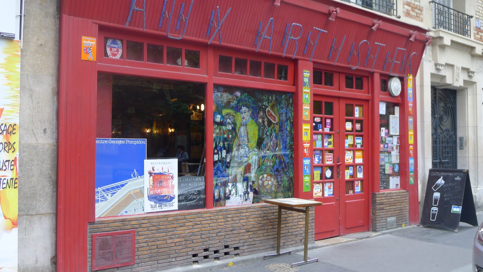Lunch at Aux Artistes - A Funky Restaurant in the 15th Arrondissement