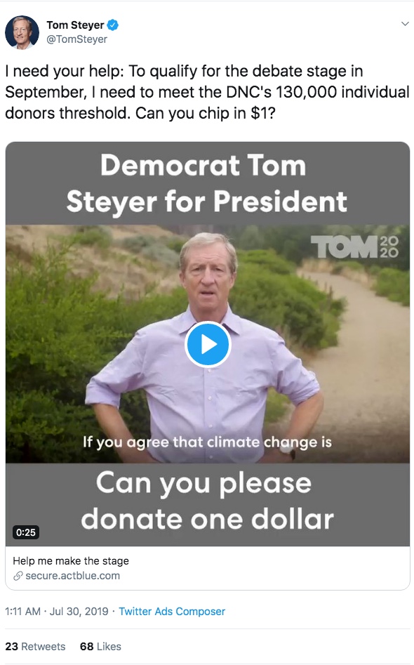 No More Mister Nice Blog: IS TOM STEYER TRYING TO FOOL US INTO GETTING ...