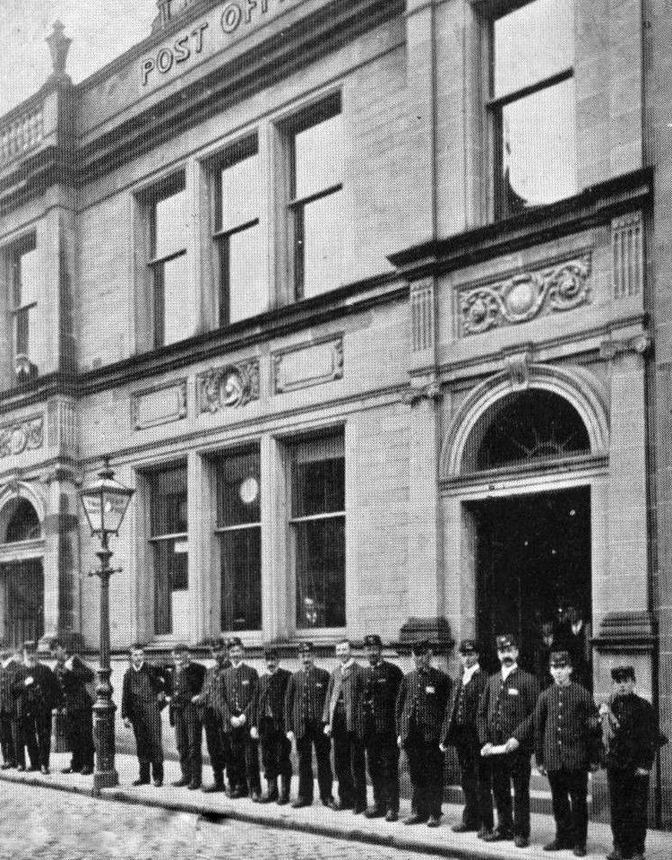 Tour Scotland: Old Photograph Post Office Forfar Scotland