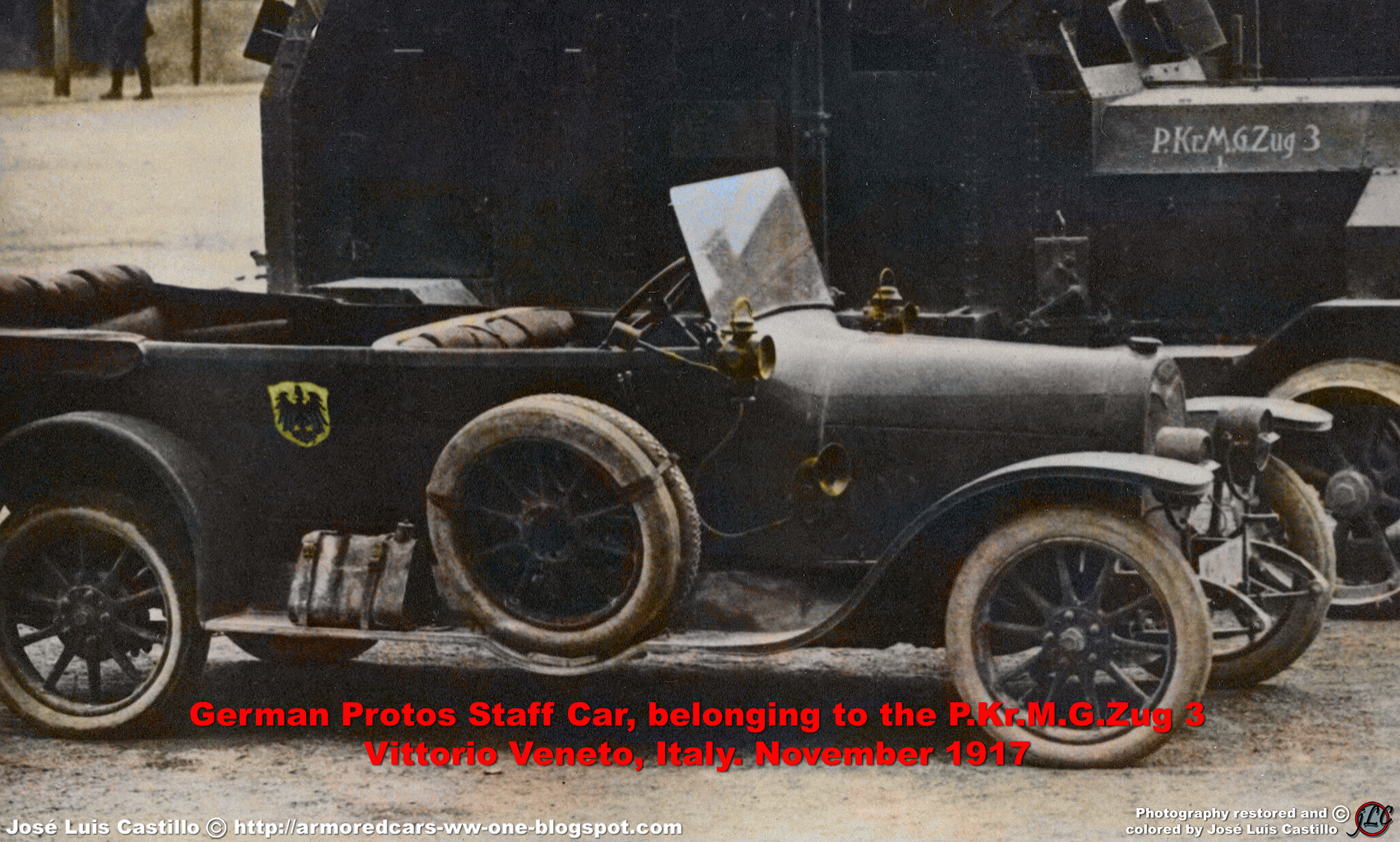 Armored Cars in the WWI: German Protos Staff Car belonging to the P.Kr ...