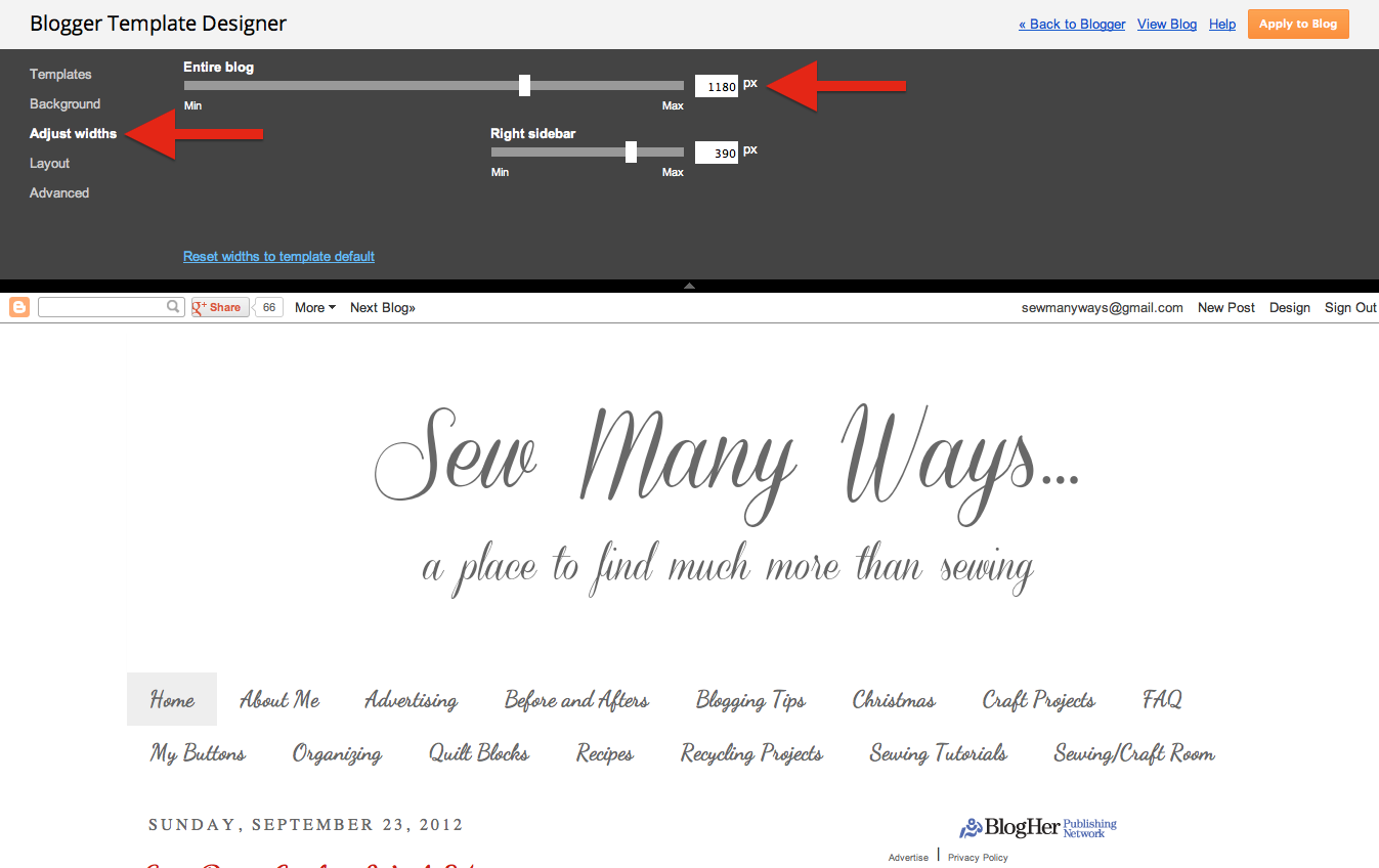 Sew Many Ways...: How To Make A Blog Header...Picture Tutorial