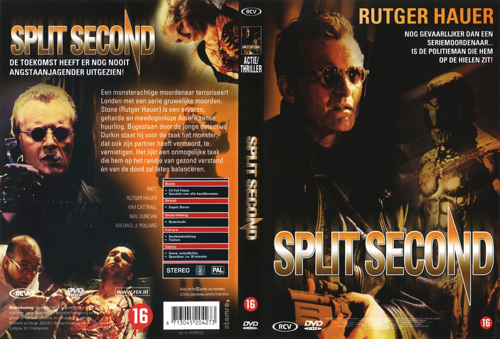 Movie Memorabilia Emporium: Split Second Dutch DVD Cover