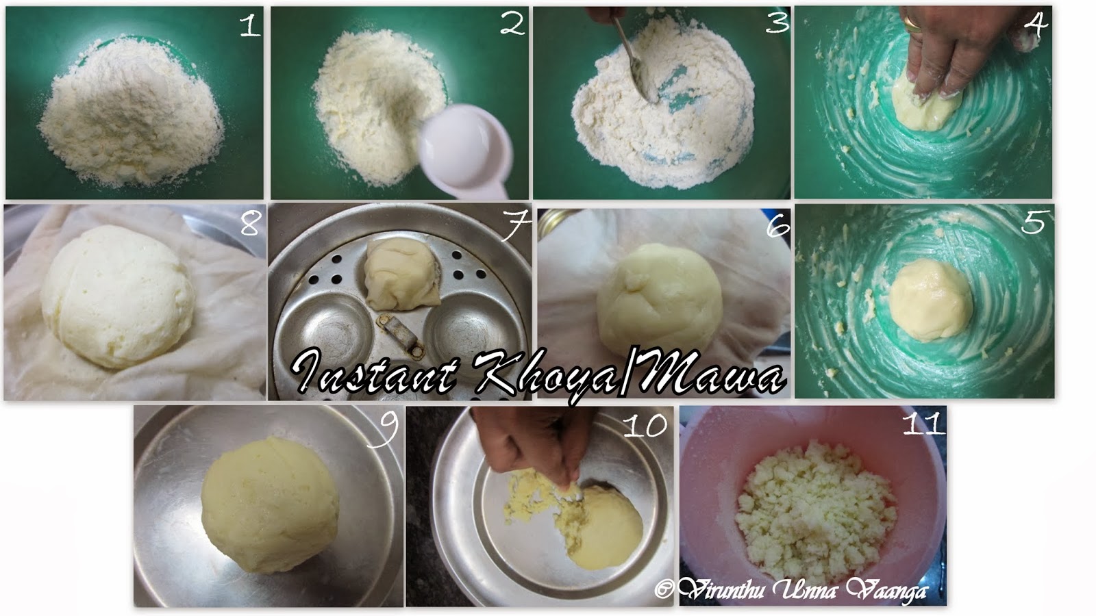 VIRUNTHU UNNA VAANGA: INSTANT MILK KHOYA USING MILK POWDER I HOW TO ...