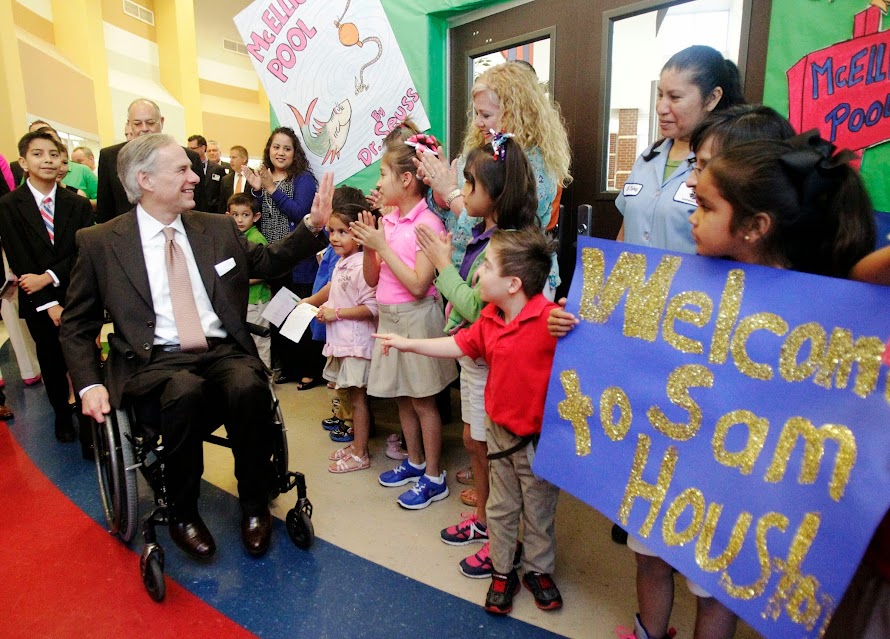 Life through the Lens: Greg Abbott visits Sam Houston Elementary School ...