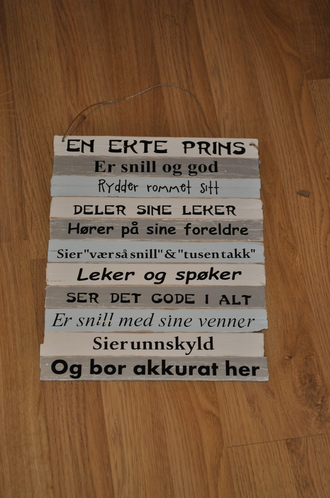 Hobby bloggen: Skilt med tekst