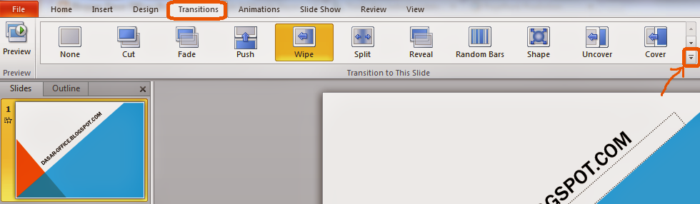 Membuat Animasi PowerPoint Antar Slide - Dasar Office | Belajar ...