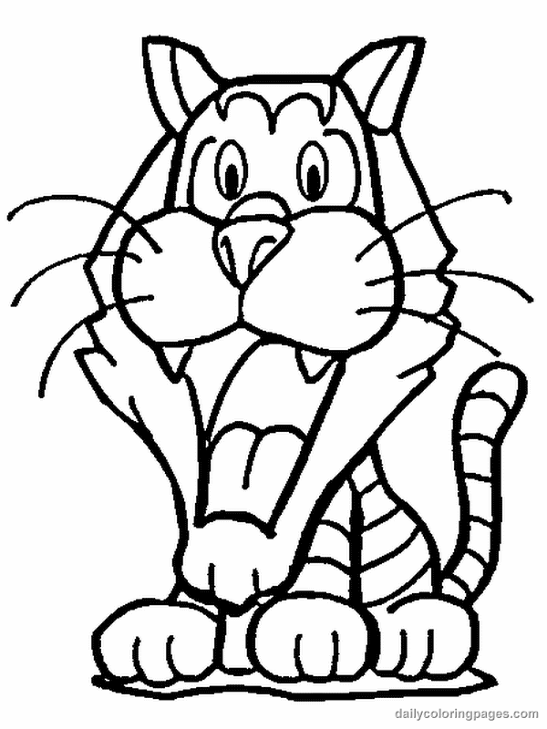 Cartoon Tiger Coloring Pages - Cartoon Coloring Pages