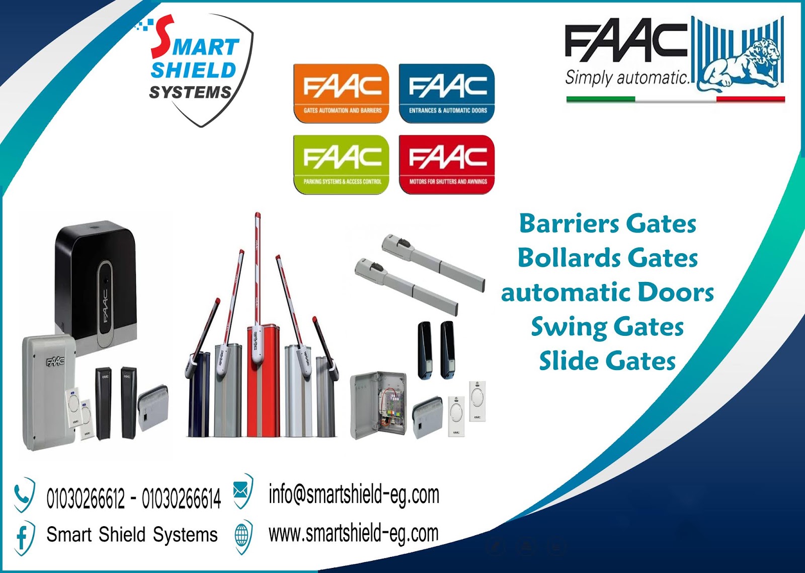 موزع FAAC بمصر | أنظمة الجراجات | البوابات الاتوماتيكية | FAAC Egypt - SMART SHIELD