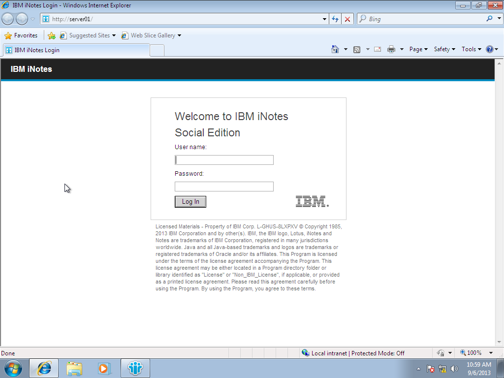 康記IT手記: IBM iNotes 登入頁面