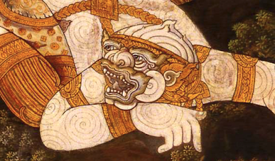 Indian Epics: Images and PDE Epics: Image: Hanuman Makes a Bridge