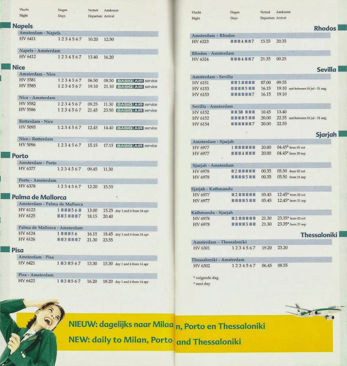 Airline memorabilia: Transavia / Basiq Air (2001)