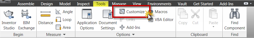 DIMCAD: Menú de comandos frecuentes o el "Marking Menu" - Autodesk Inventor