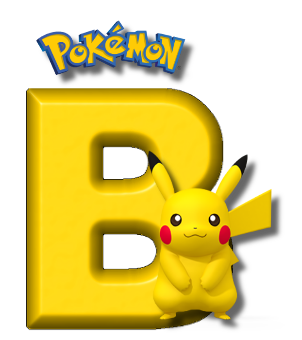 Abecedario de Pikachu de Pokémon. Pikachu Alphabet. | Fiesta de ...