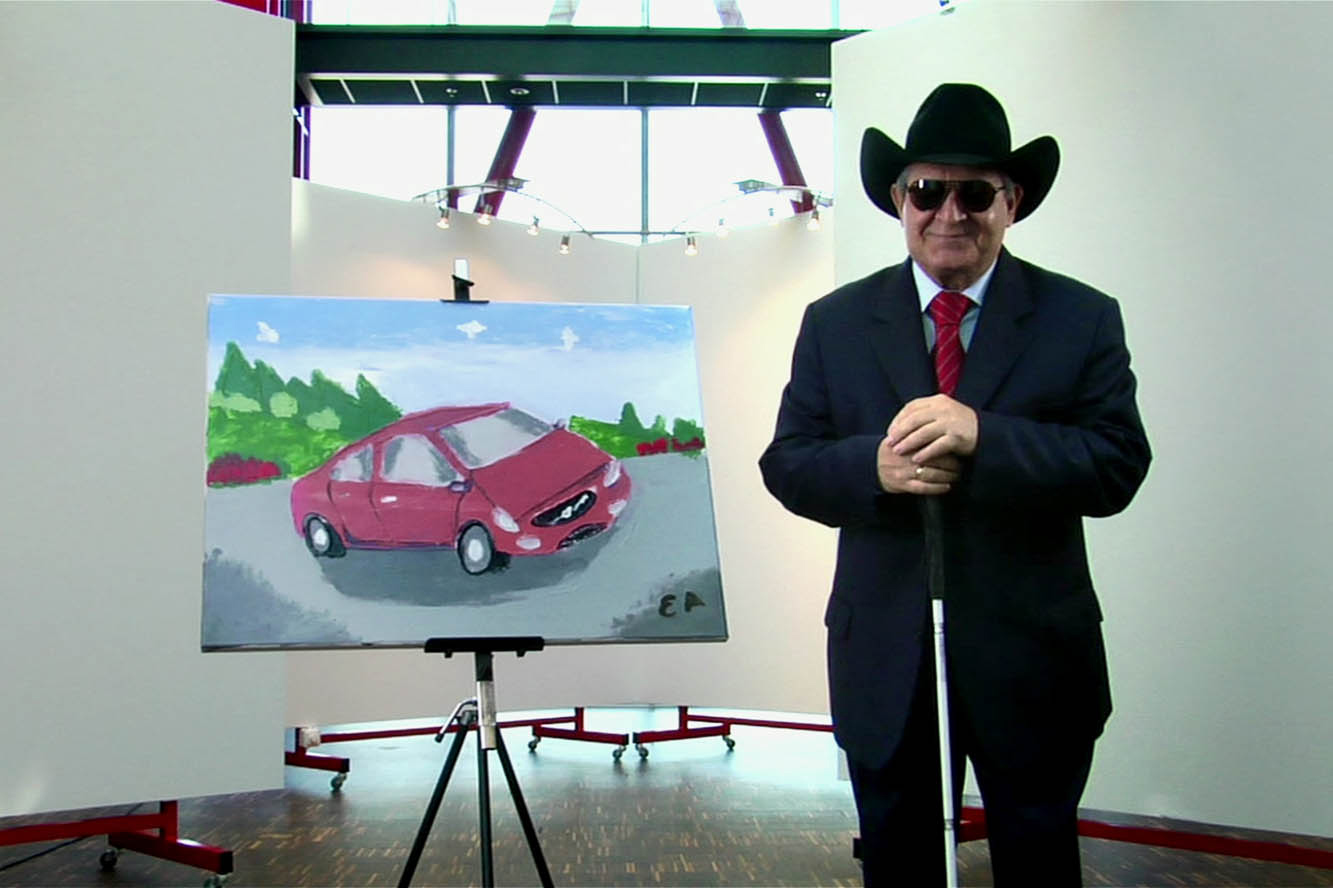 Inclusive Design: Esref Armagan is a Turkish artist born without eyes.