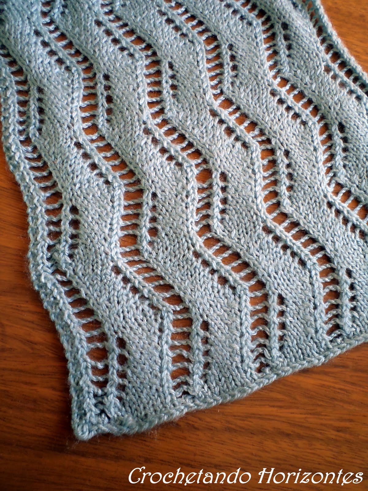 Crochetando Horizontes: [Cachecol Lace]: Lace Ribbon Scarf