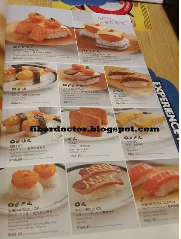 Nur Ida Review On Sushi King Menu