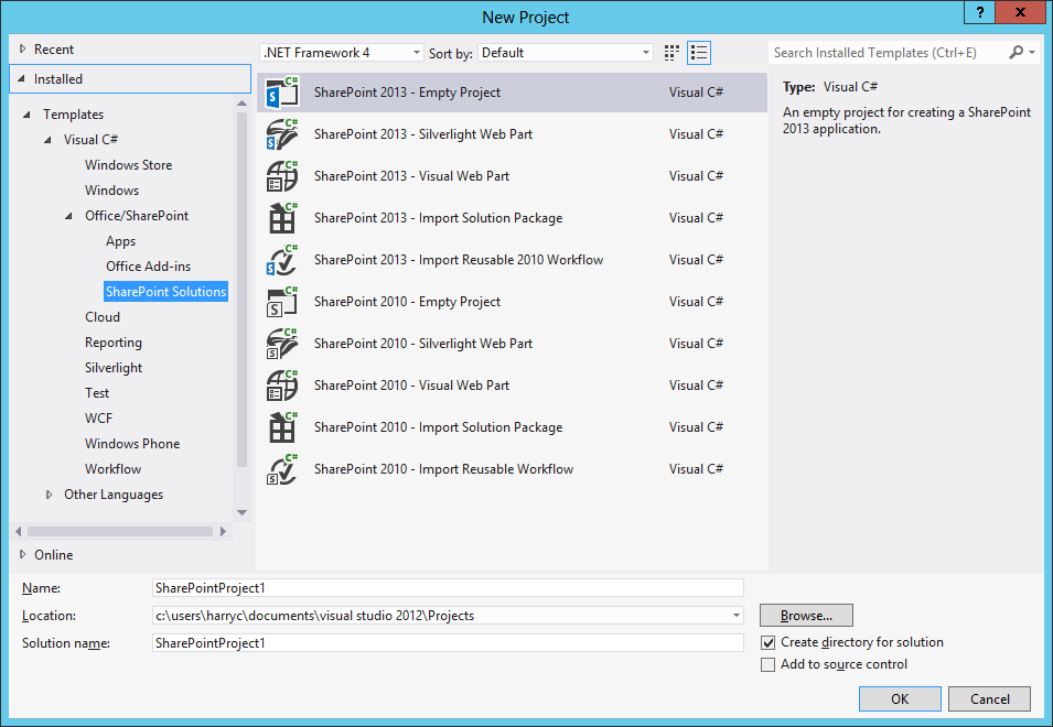 SharePoint Connoisseur: Tips to Set up Visual Studio 2012 to work with SharePoint 2013