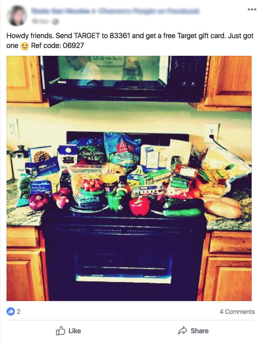 Susie and Security: Facebook users: Beware Target gift card scam