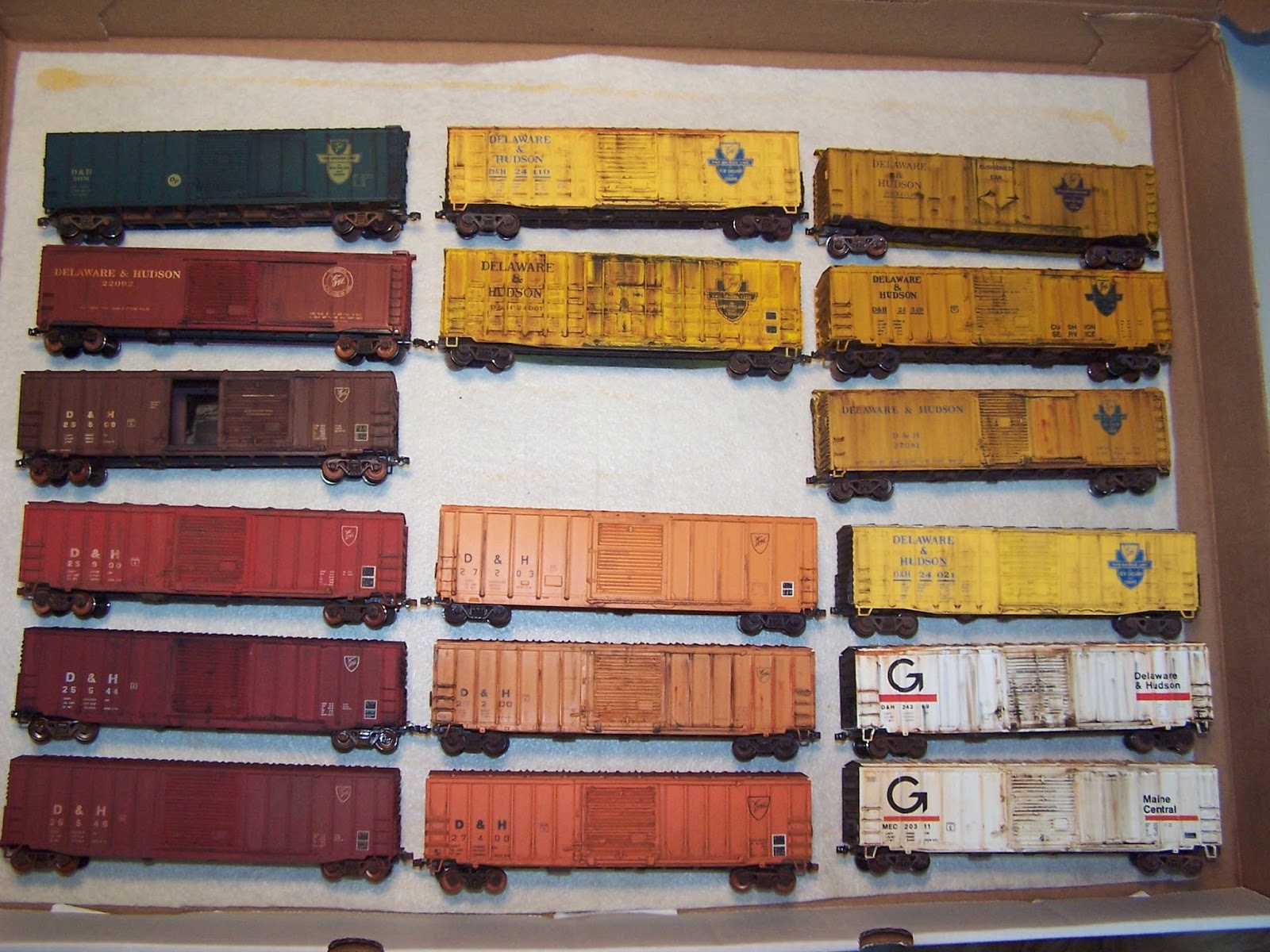 D & H "Colonie Main" layout: HO Roster: Boxcars