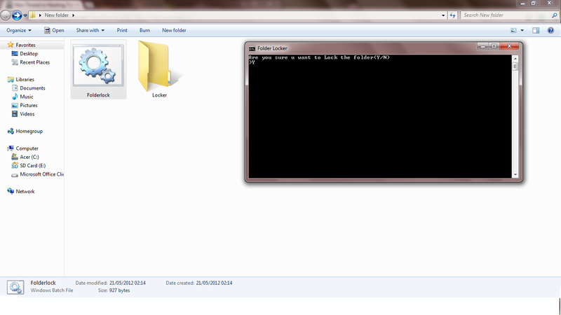 How To Lock Folders Using Batch Programming