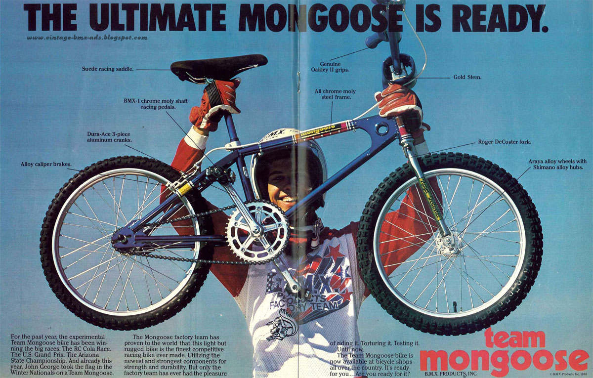 Vintage BMX Ads: THE ULTIMATE MONGOOSE IS READY.