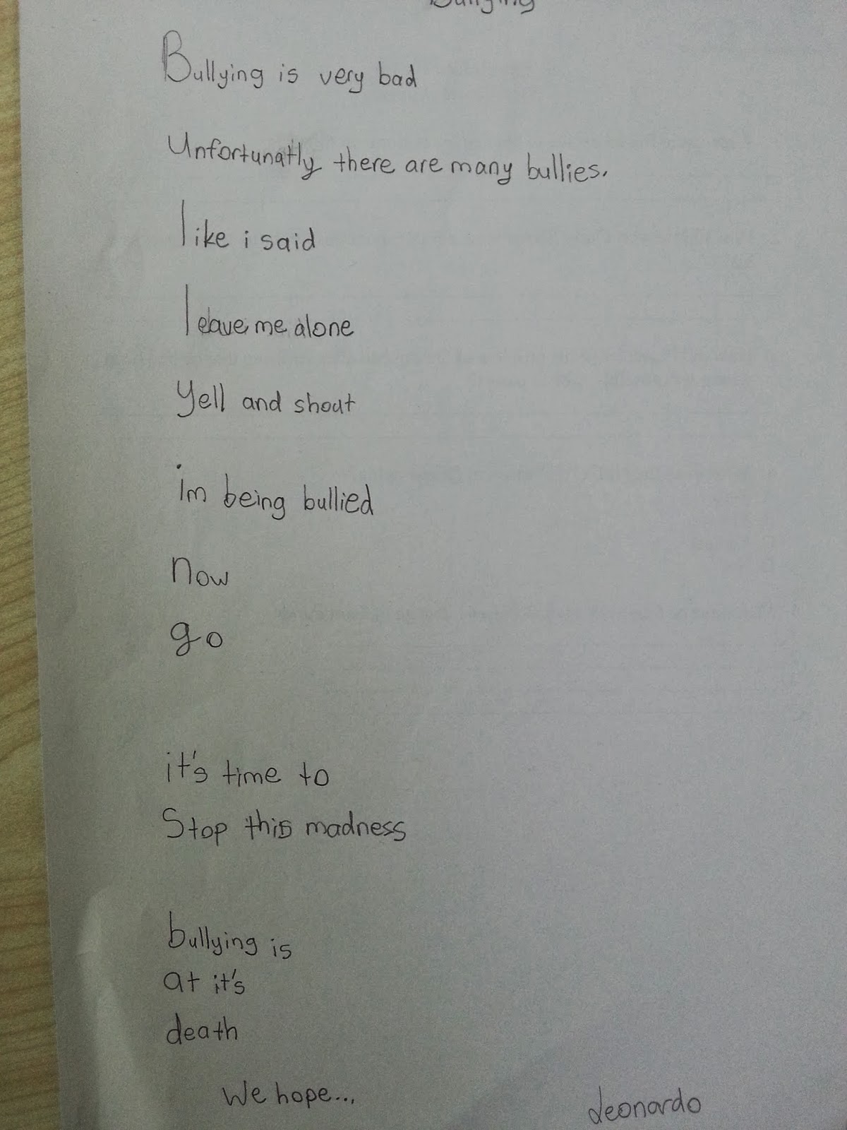 DLP8: Anti-Bullying week Posters and poems.