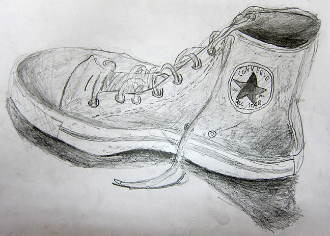 Mr. Bob's Middle & High School Art Room: Shoe Drawings Grade 7 Art