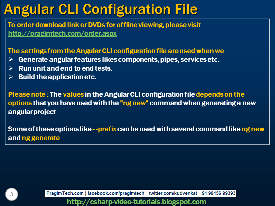 Sql Server Net And C Video Tutorial Angular Cli Configuration File