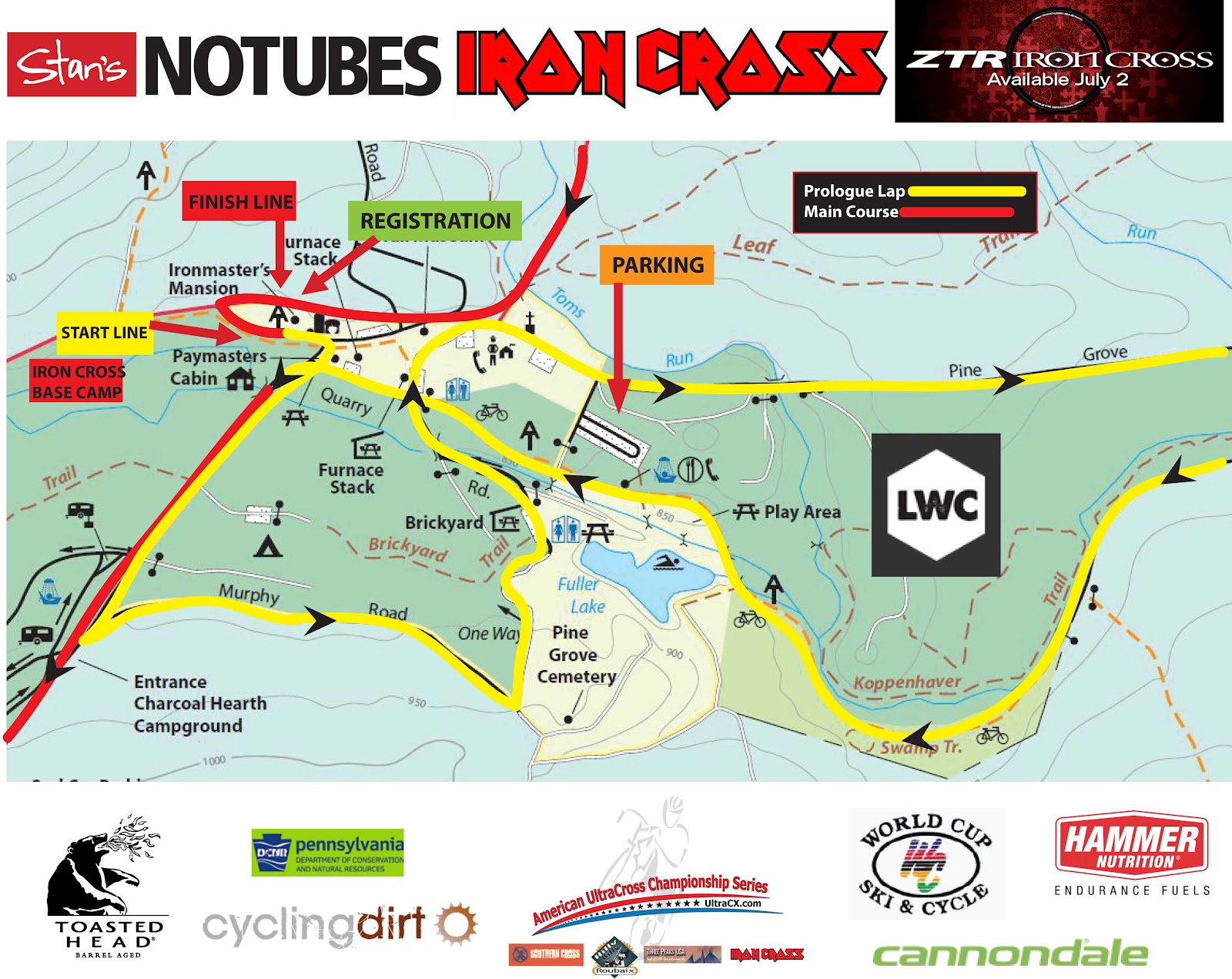 Iron Cross: Updated Start/Finish Map