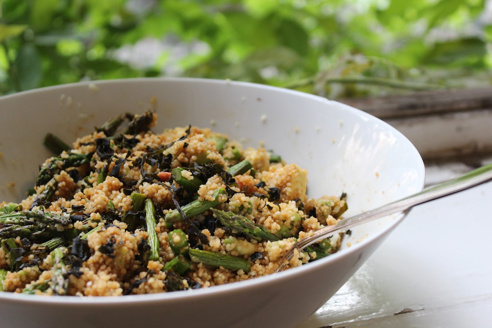 Nuts about food: Green fusion couscous
