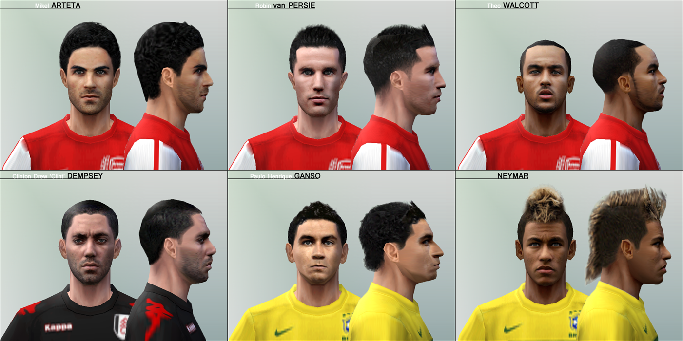 Pro Evolution Soccer: Face Pack PES6 by BadNew'z-PES 2012