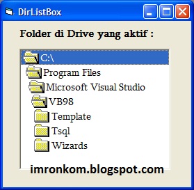 Perintah DriveListBox, DirListBox, FileListBox | Imron