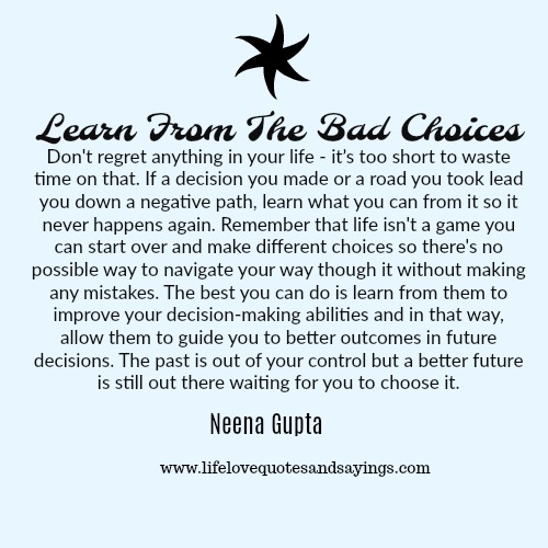 ARDENT COUCH: LEARN FROM BAD CHOICES