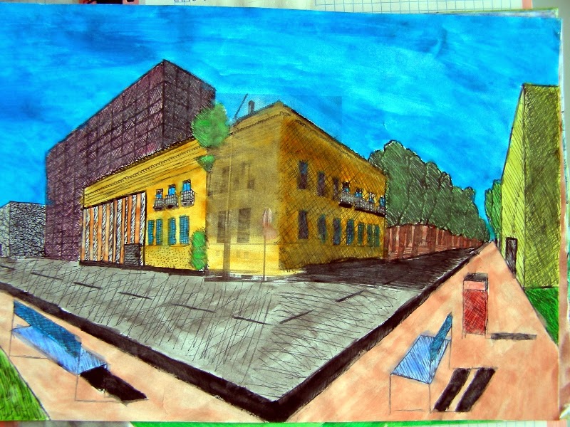 Del rojo al violeta: Perspectiva Cónica Oblicua