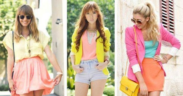 Inspiração: Looks candy colors