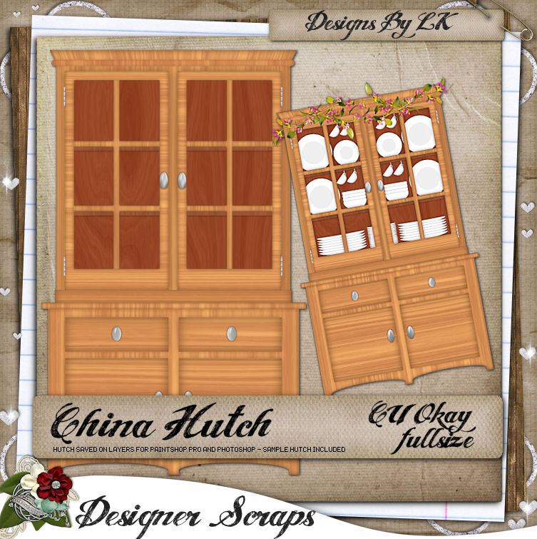 Designs by LK: Freebie :: China Hutch Template