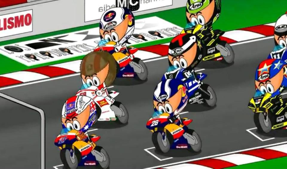 All About Speed...: Video : MotoGP Le Mans 2011 in funny cartoon version