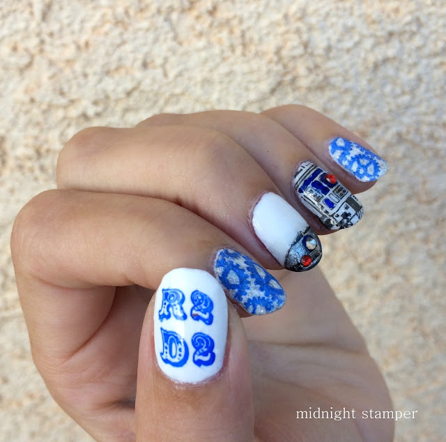 Midnight Stamper: ABC Nail Art Challenge: R is for R2D2