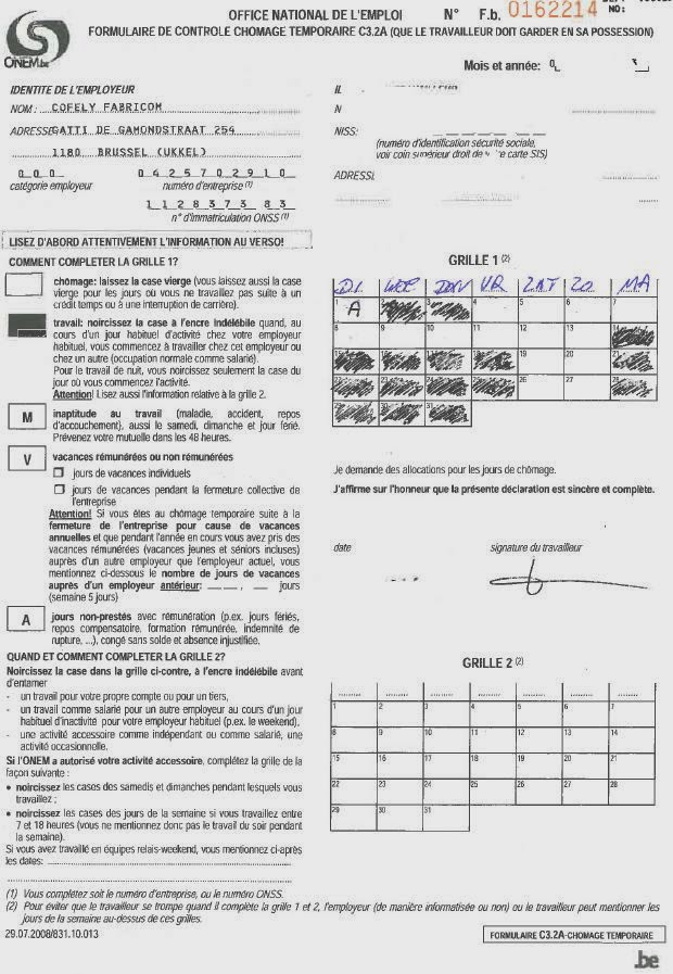 FGTB Métal- Engie Fabricom: ATTENTION INSPECTION SOCIALE CHOMAGE TEMPORAIRE