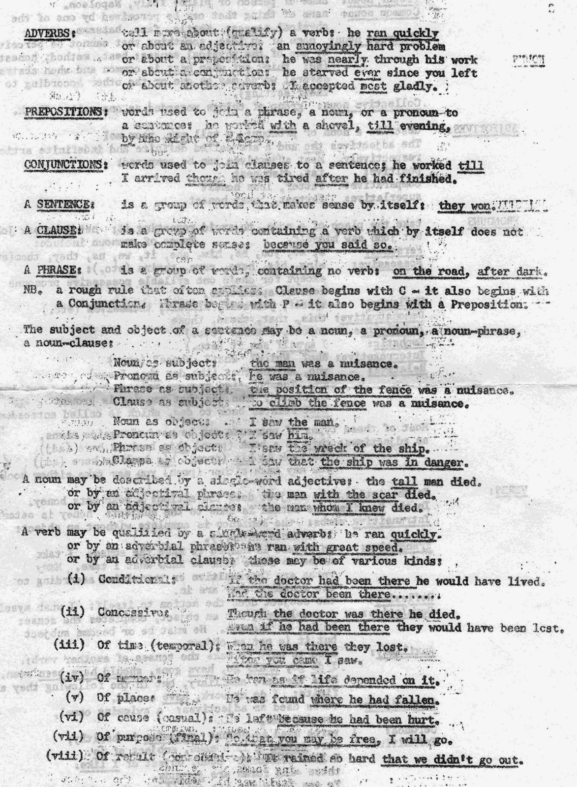 Dense Words: SUMMARY OF ENGLISH GRAMMAR