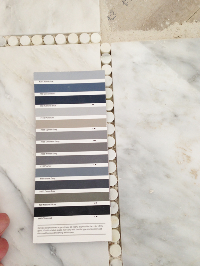 The Color Issue: Choosing a grout color...
