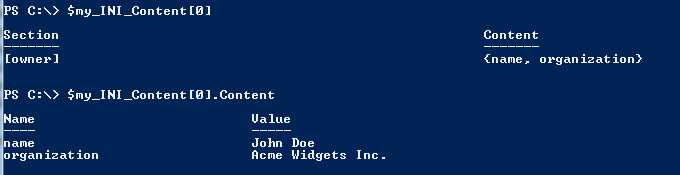 How to work with INI file using powershell