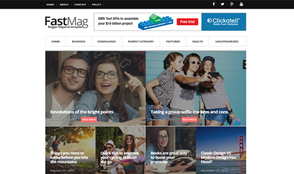 Fast Mag Blogger Template Free Download | Free Blogger Templates