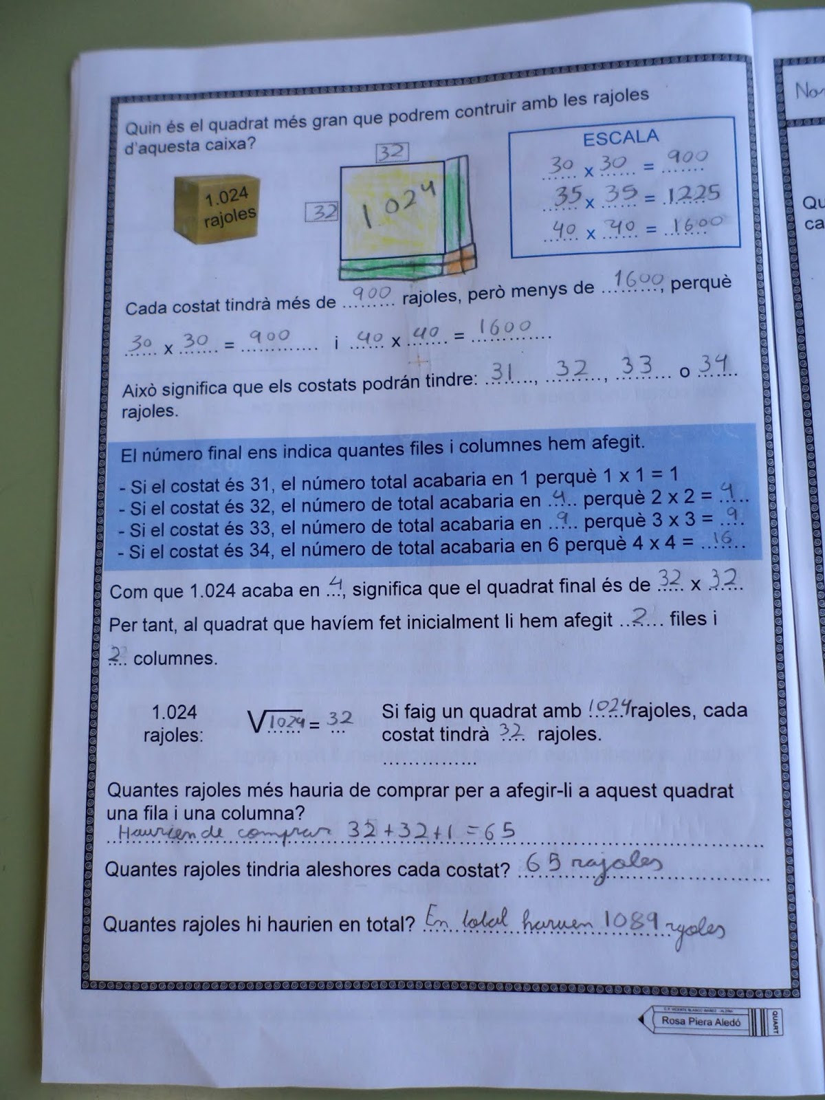 EXPLORADORS DE PRIMER: Arrel quadrada