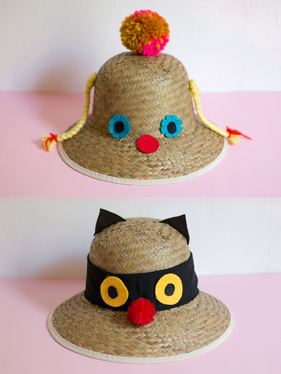 misako mimoko: DIY Funny Faced Sunhats