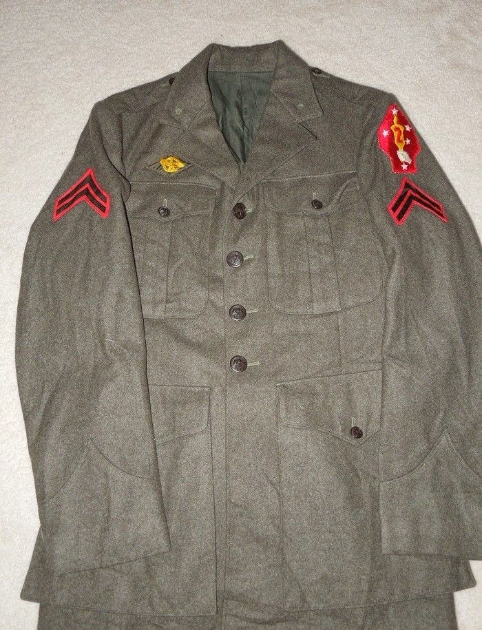Marines In Forest Green: WWII USMC Corporal Uniform Jacket 5th Service ...