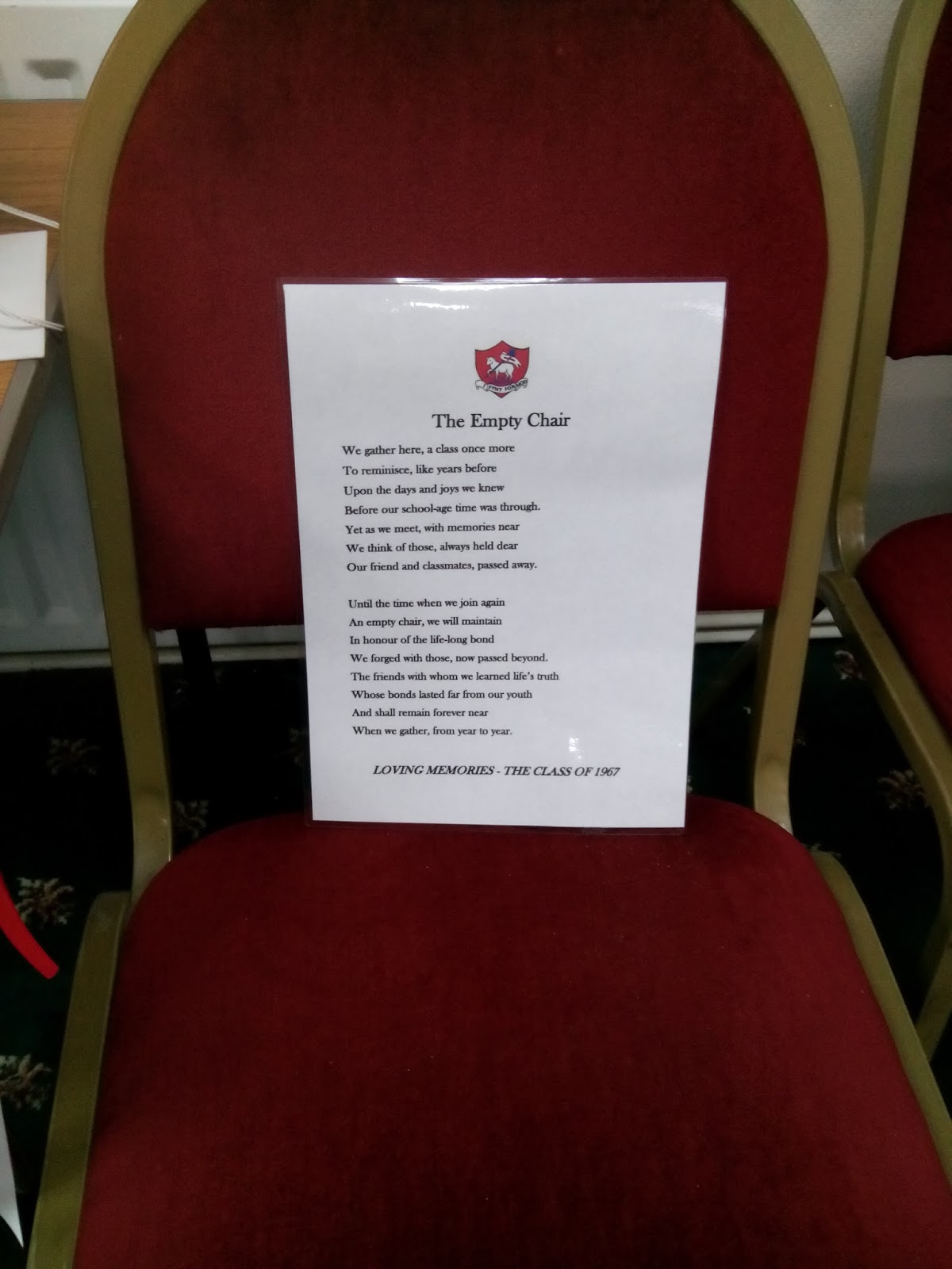 Whitland School Reunion, Carmarthenshire: 2017 Reunion - The Empty ...