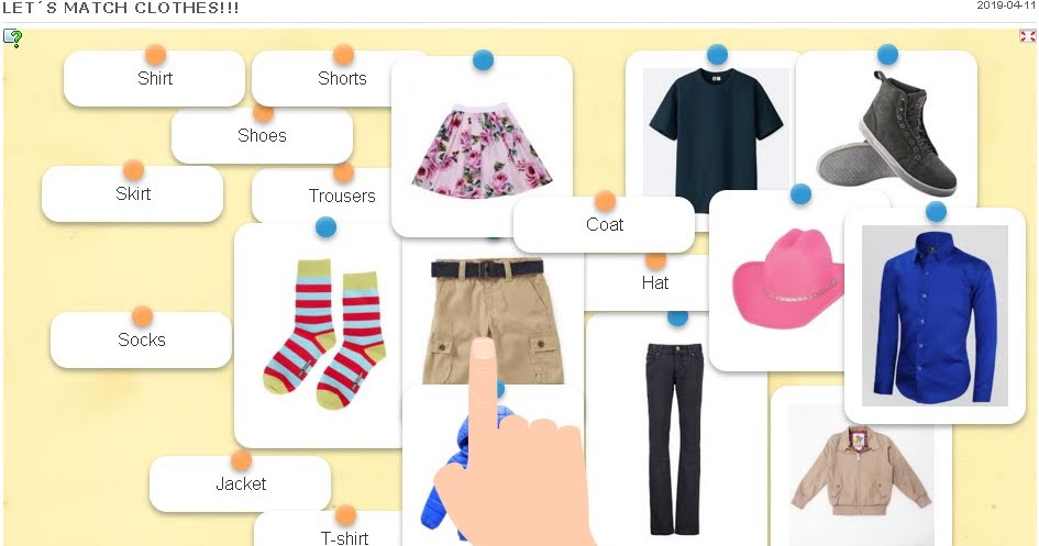 MY INTERACTIVE ENGLISH : LET´S MATCH THE CLOTHES!!!!