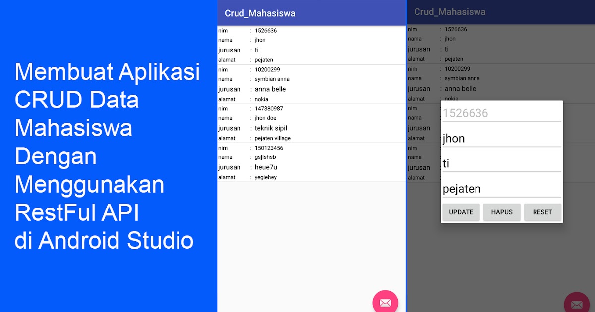 Membuat Aplikasi CRUD Data Mahasiswa Menggunakan RESTful API di Android ...