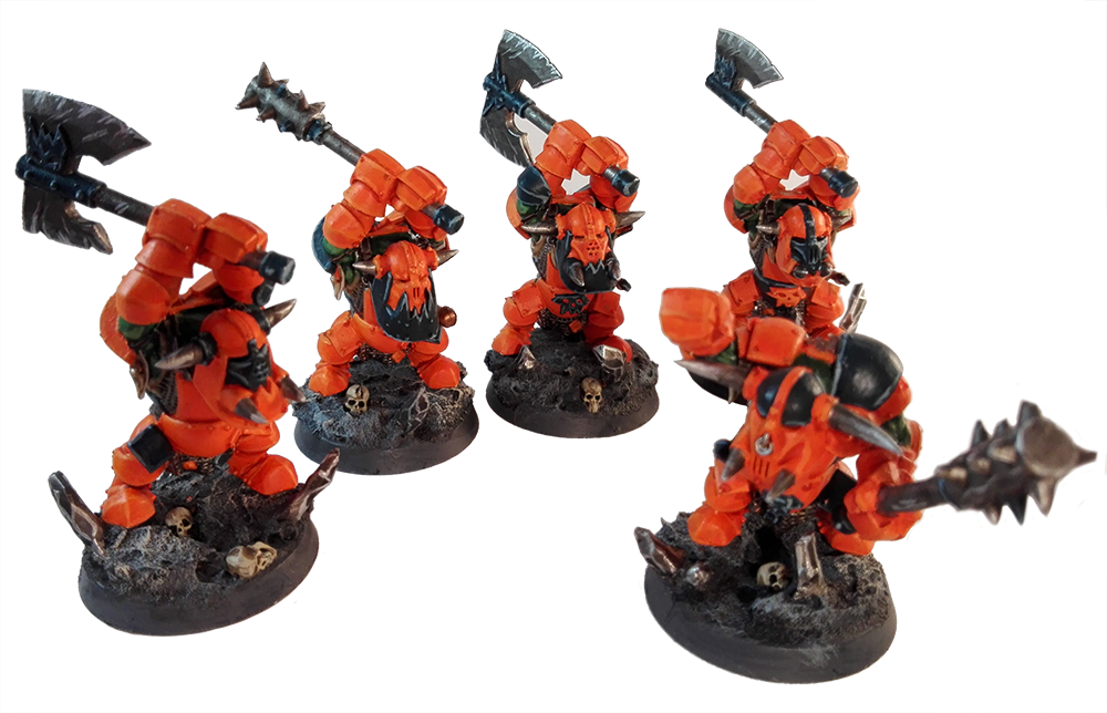 Gnoll Wargame: Ironjawz Ardboyz unit with Big Choppas